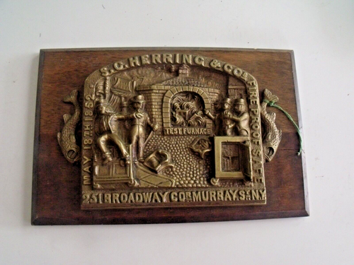 1852 S.C. Herring & Co. (N.Y.) Brass Fire Proof Safe Plaque | eBay