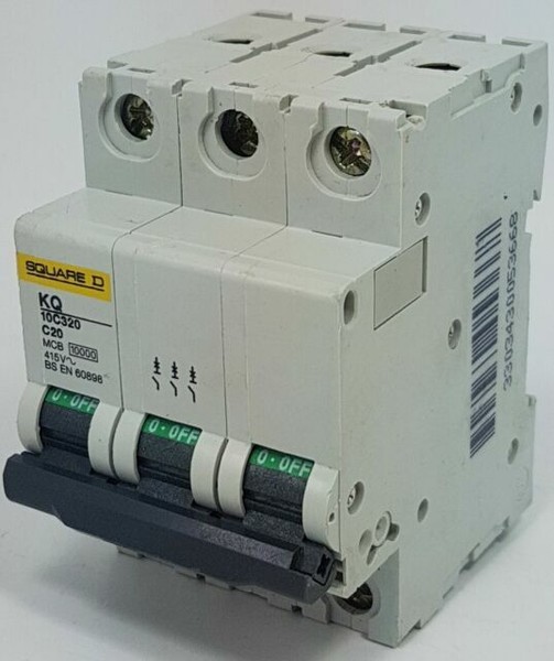 Square D KQ C20 Triple Pole MCB 20a 3 Phase for sale online | eBay