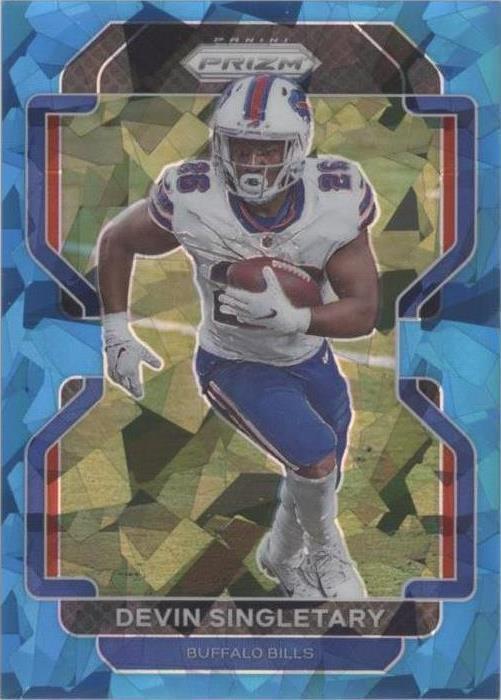 2021 Panini Prizm - Devin Singletary #118 Blue Ice Prizm /99 for sale ...