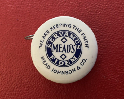 Vintage MEAD'S SERVAMUS FIDEM Celluloid Tape Measure Mead Johnson & Co ...