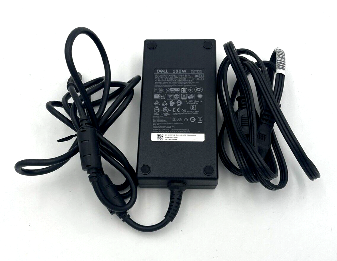 Genuine Dell 180w 180 w Laptop AC Power Adapter Charger Alienware ...