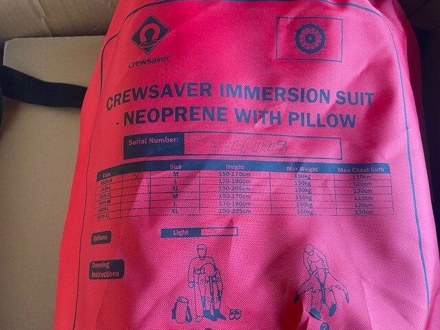 Crewsaver Immersion Suit with Pillow 8808-M - MEDIUM (NEW) | eBay
