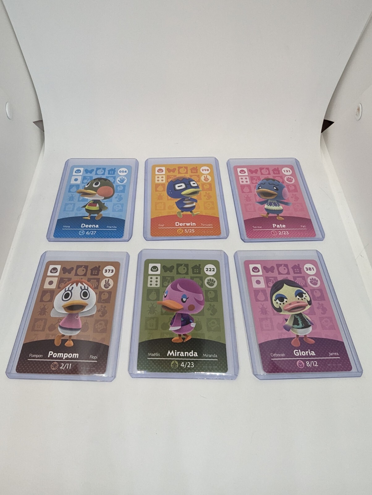 Animal Crossing Nintendo Amiibo Cards Villagers Lot Duck 54 298 131 381 ...