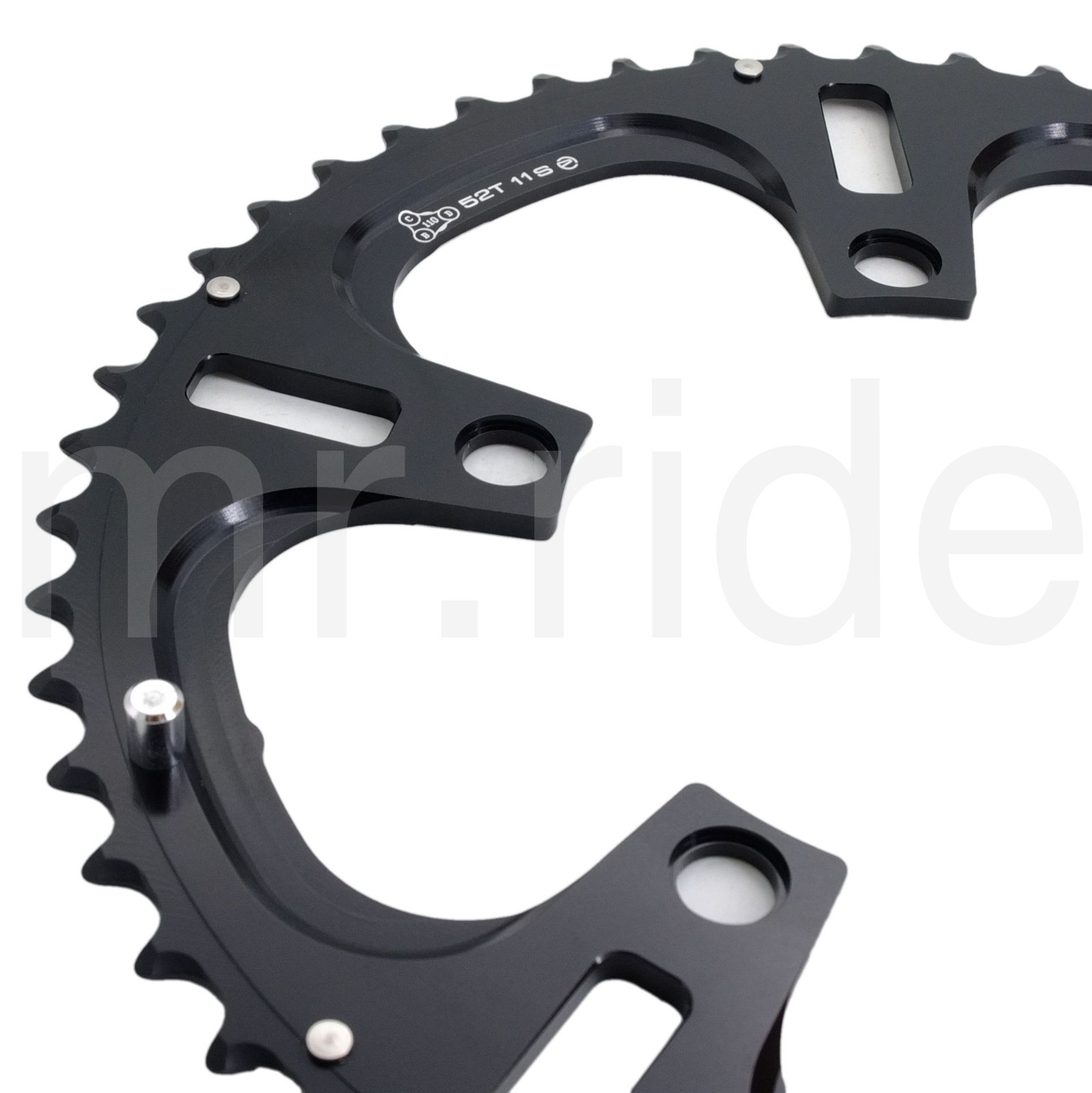 Driveline Chainring 52T 7075/T6 BCD 110mm Black,for 52/36T,11S Road ...