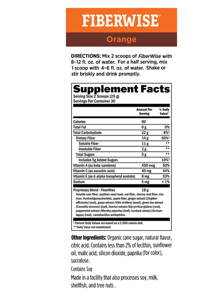 Melaleuca FiberWise Heart Healthy-Fiber Supplement-30 Servings-Net WT ...