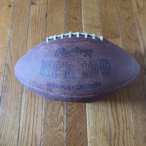 Rawlings NFL 100 Official Leather Football 1970s Vintage Display Ball w ...