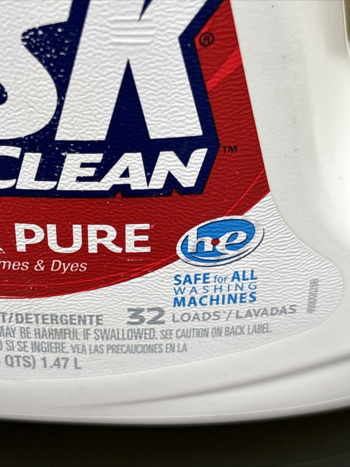 Wisk Deep Clean Free & Pure Laundry Detergent Micro-Cleaners 32 Loads ...
