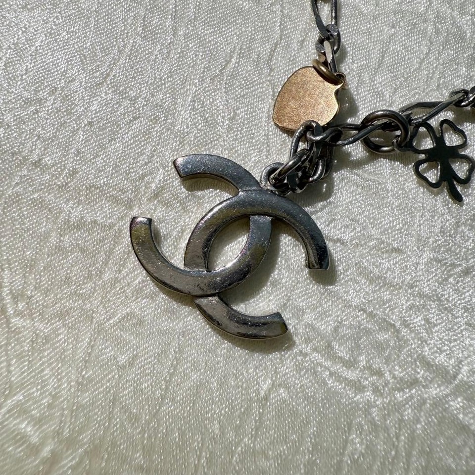 Chanel Pearl Clover Heart Motif Necklace Used Gold-tone, signed | eBay UK