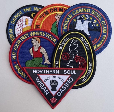 NORTHERN SOUL IRON ON PATCH SET - 6 WIGAN CASINO REPRO PATCHES | eBay UK