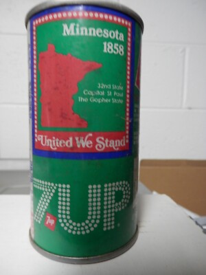 Vintage 7 Up Minnesota 1976 United We Stand State Soda Pop Can USED | eBay