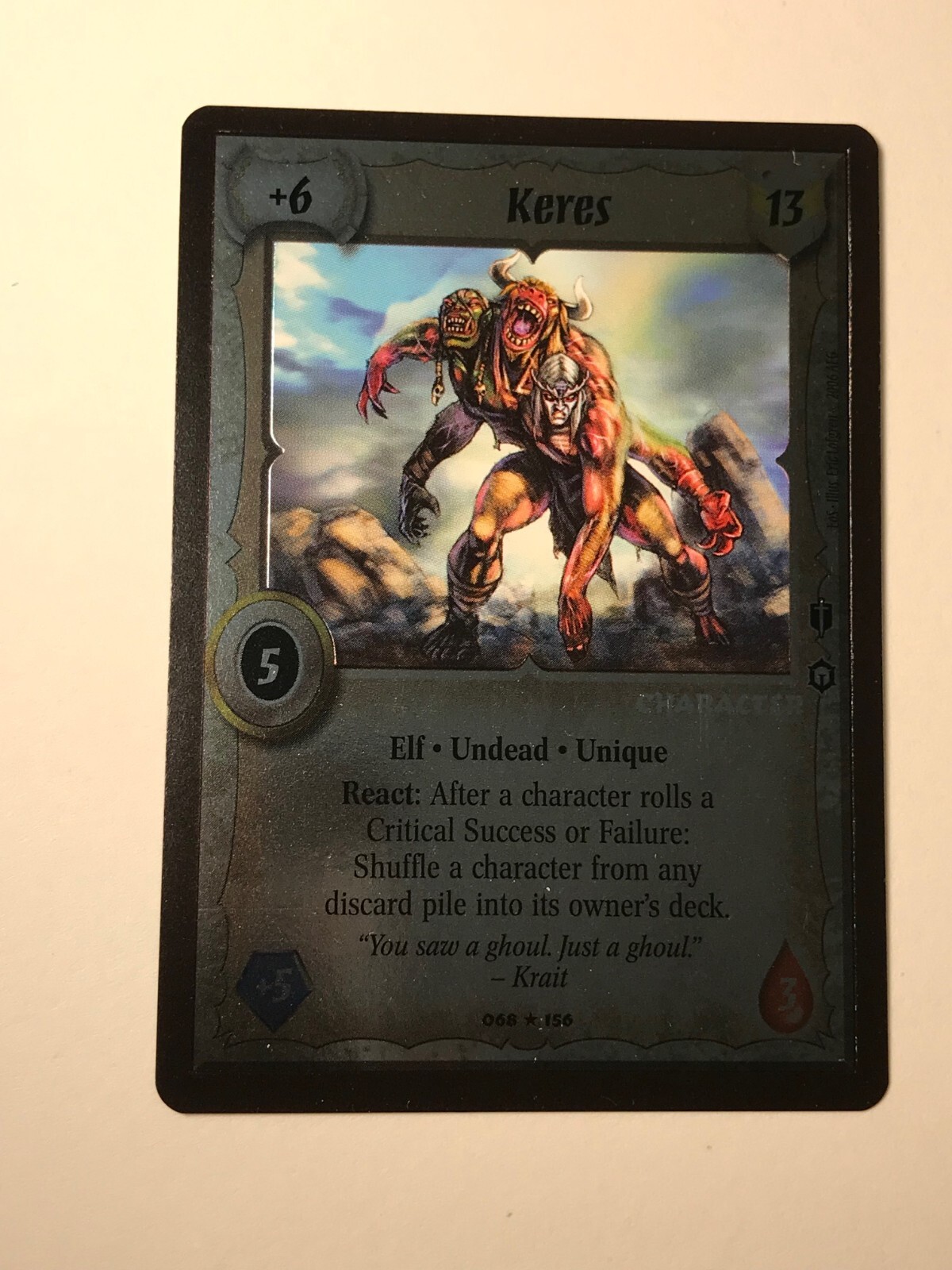 Foil KERES Warlord CCG Saga of the Storm ELF UNDEAD | eBay
