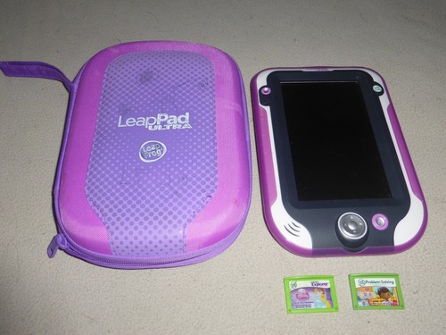 LEAP FROG LEAPPAD ULTRA TABLET PURPLE & GAME LOT DISNEY PRINCESS DOC ...