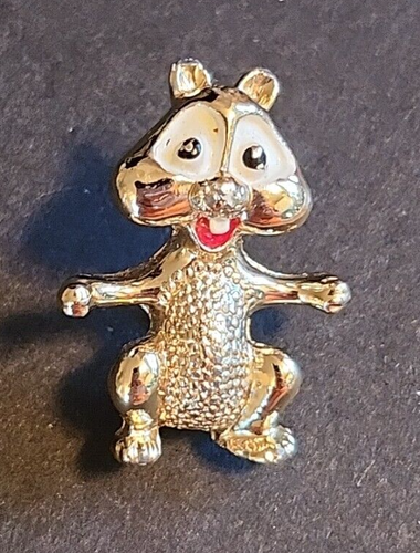 Gerry's Cartoon Chipmunk Squirrel Gold Tone Jewelry Brooch Lapel Pin ...