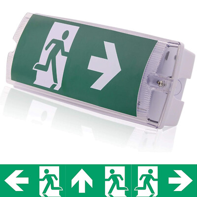 LED Emergency Light Bulkhead Exit Sign Fire Exit Lamp Maintained/Non ...