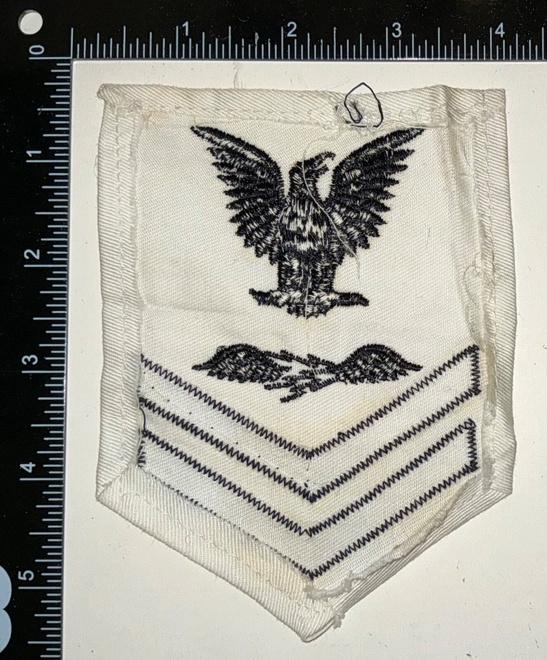 WWII US Navy USN Aviation Radioman Petty Officer 2nd Class White Rate ...