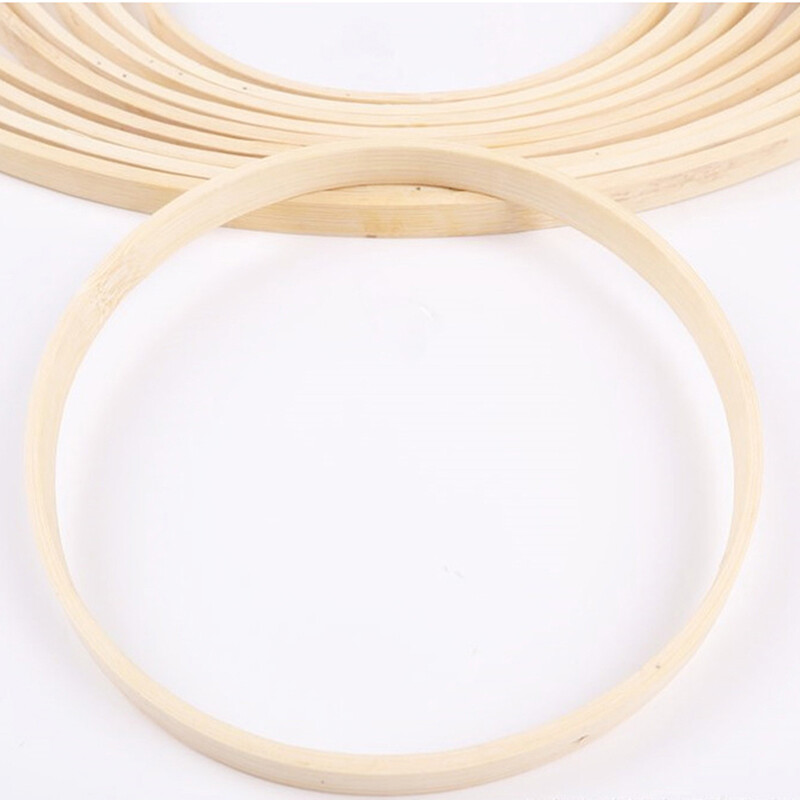 10PCS Bamboo Circle Hoops Rings DIY Dream Catcher Craft Floral Wreath ...