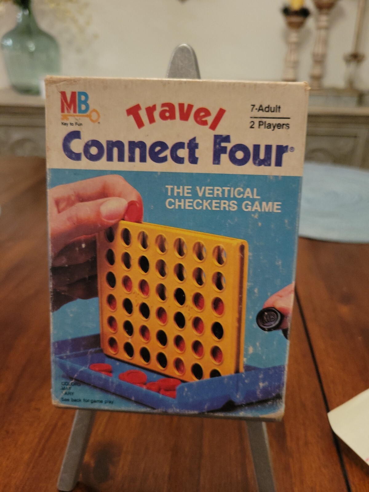 Milton Bradley Travel Connect Four - Vertical Checkers Game Vintage ...