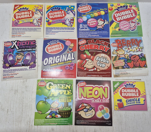 Lot Vintage Candy Vending Machines Labels Insert Dubble Bubble Gum 80s ...