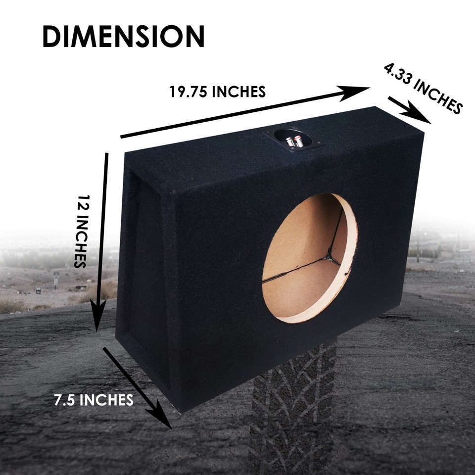 Heavy Duty Single Sealed 8" Subwoofer Enclosure Car Audio Speaker Box ...
