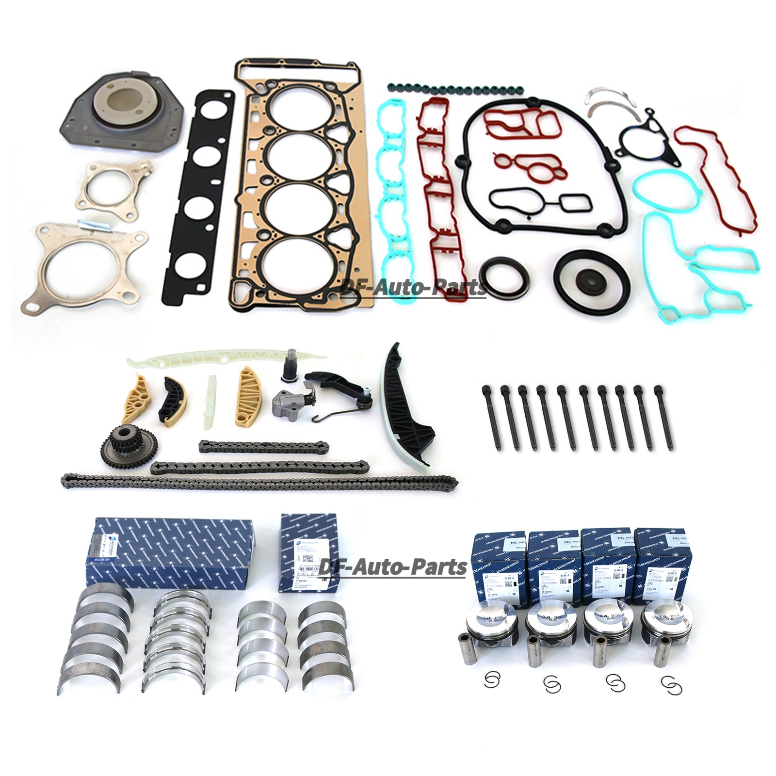 Top Brands Engine Overhaul Rebuild Valves Kit For VW GTI Audi A4 2.0T ...