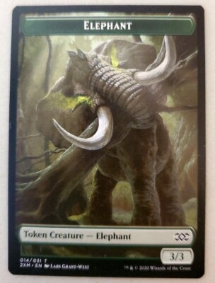 1x Elephant Token (014/031) Double Masters MTG Magic the Gathering NM ...