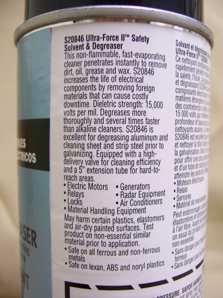 Sprayon S20846 Ultra-ForceII Safety Solvent Degreaser Electrical ...