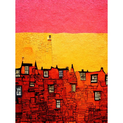 Historic Building Architecture Sandstone Huge Wall Art Print Picture ...