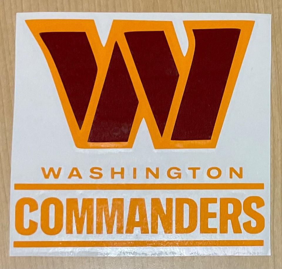 NFL WASHINGTON COMMANDERS car decal 5 3/4 inch x 5 1/4 inch die cut ...