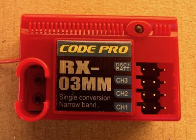 Hi-Tec Code Pro Fm RX-03MM 3 Channel RC Receiver 3CH Receptore Single ...