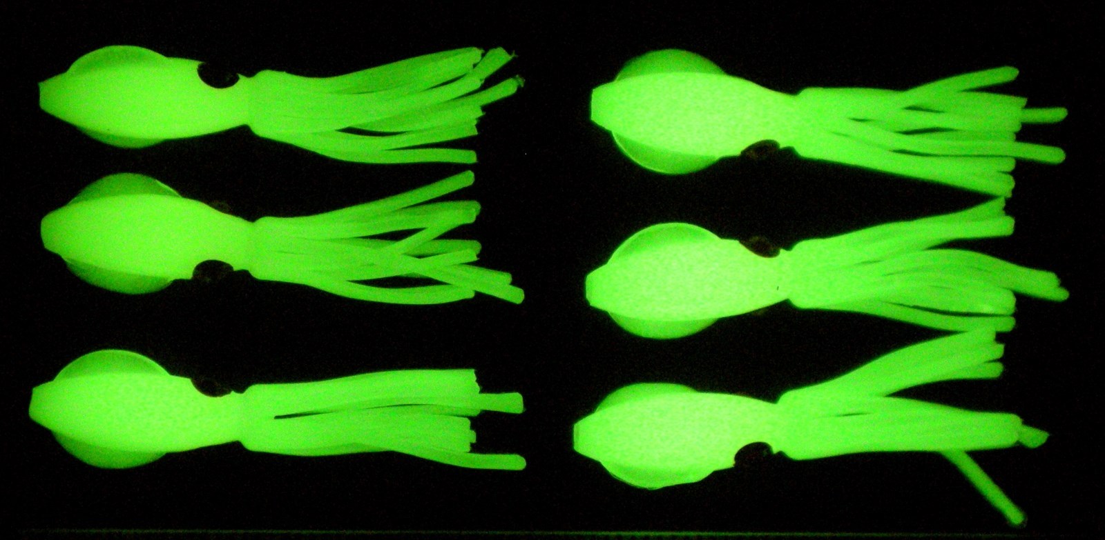 ORIGINAL B-2 SQUIDS 5 INCH LURES B2 SQUID BODIES GLOW FLUKE SEABASS | eBay