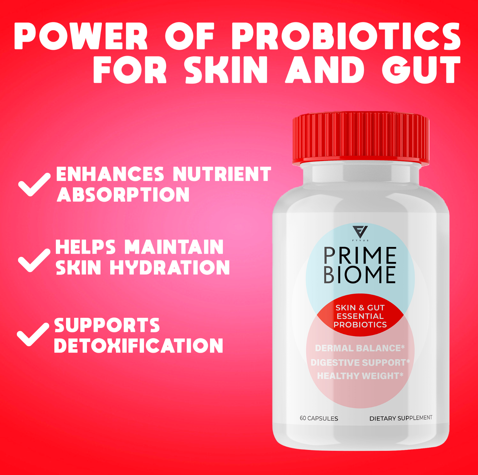 Prime Biome Probiotic Supplement PrimeBiome Capsules (60 Capsules) | eBay
