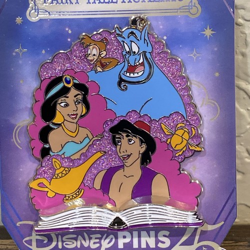 Disney 2025 Fairy Tale Moments Aladdin Jasmine Genie LE Pin Fairytale ...