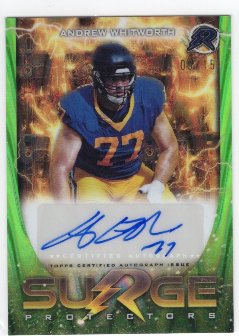 2024 Topps Resurgence Andrew Whitworth Surge Protectors #SPS-AW Auto #9 ...