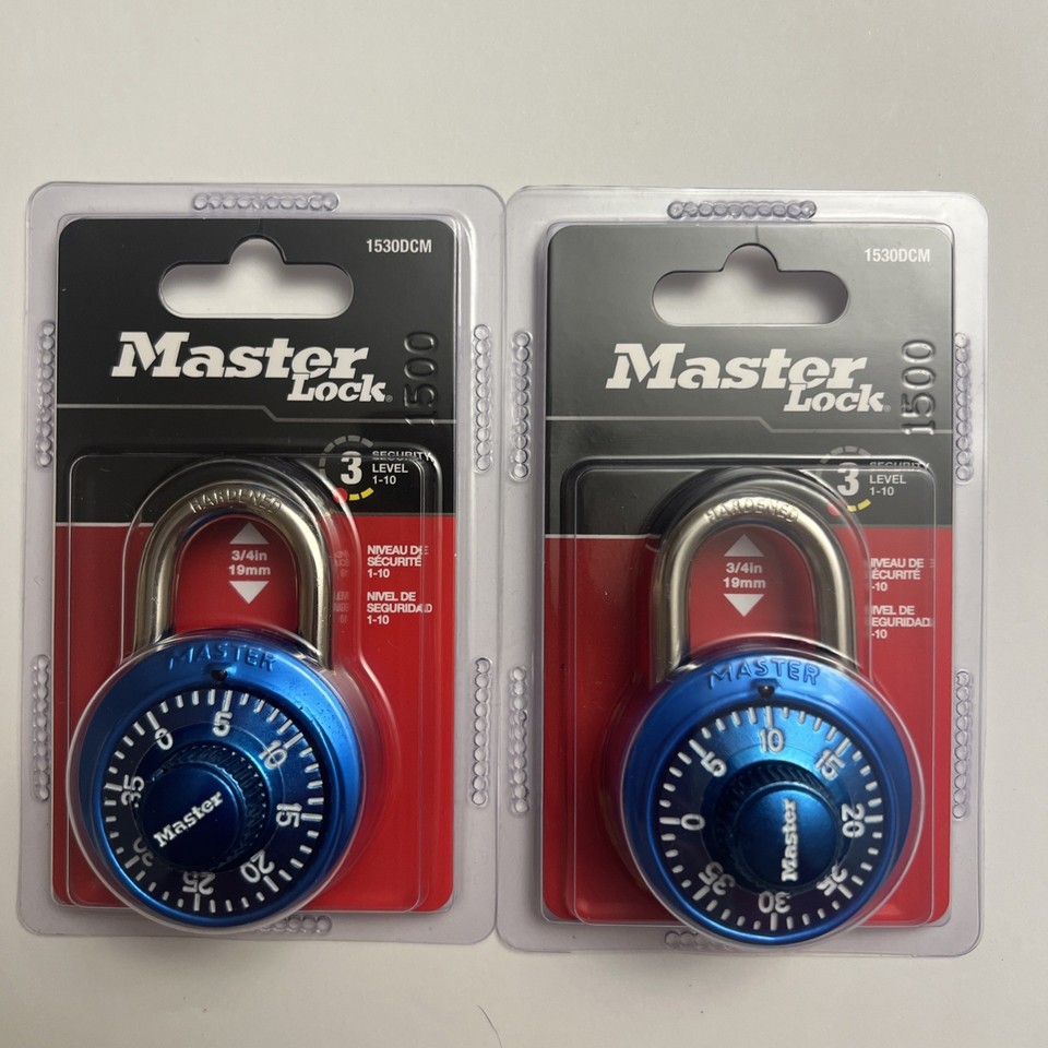5 Colored Master Lock Masterlock Combination Locks 1530DCM Blue Red ...