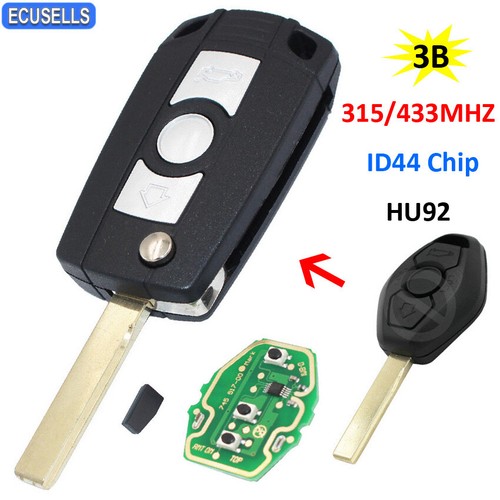 3B Remote Key 315MHZ/433MHZ ID44 Chip for BMW Z3 Z4 X3 X5 E36 330i 325I ...