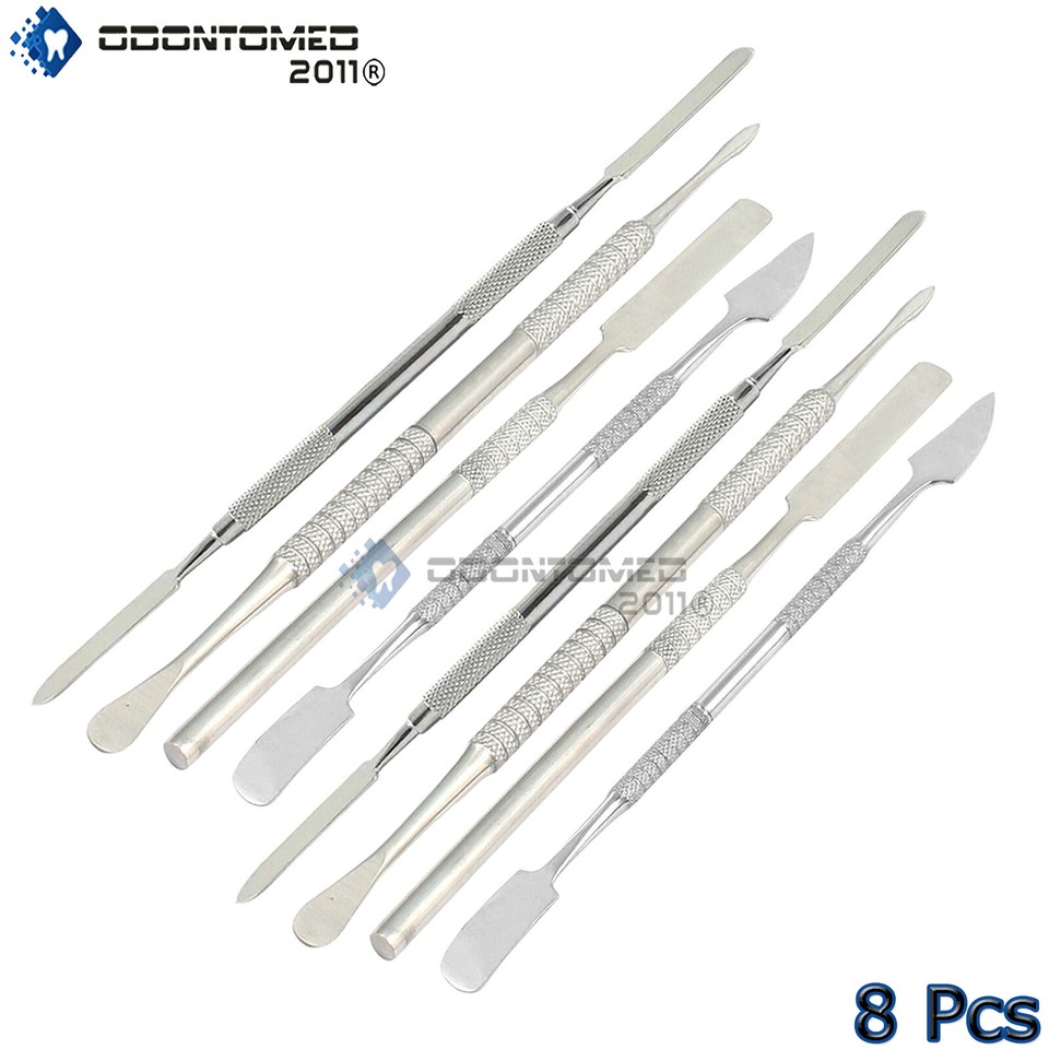 8x Picks Spatula Carver Set Wax Carving Stainless Steel Dental Pick ...