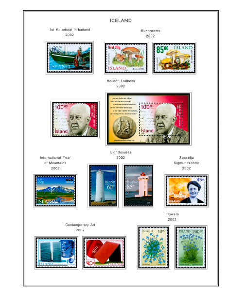 COLOR PRINTED ICELAND 1873-2010 STAMP ALBUM PAGES (153 illustrated ...