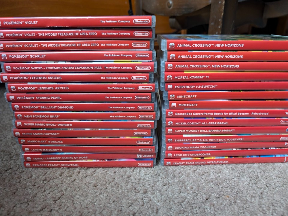 Lot Of 30 Nintendo Switch Game Cases EMPTY! Pokémon, Mario, etc NO ...