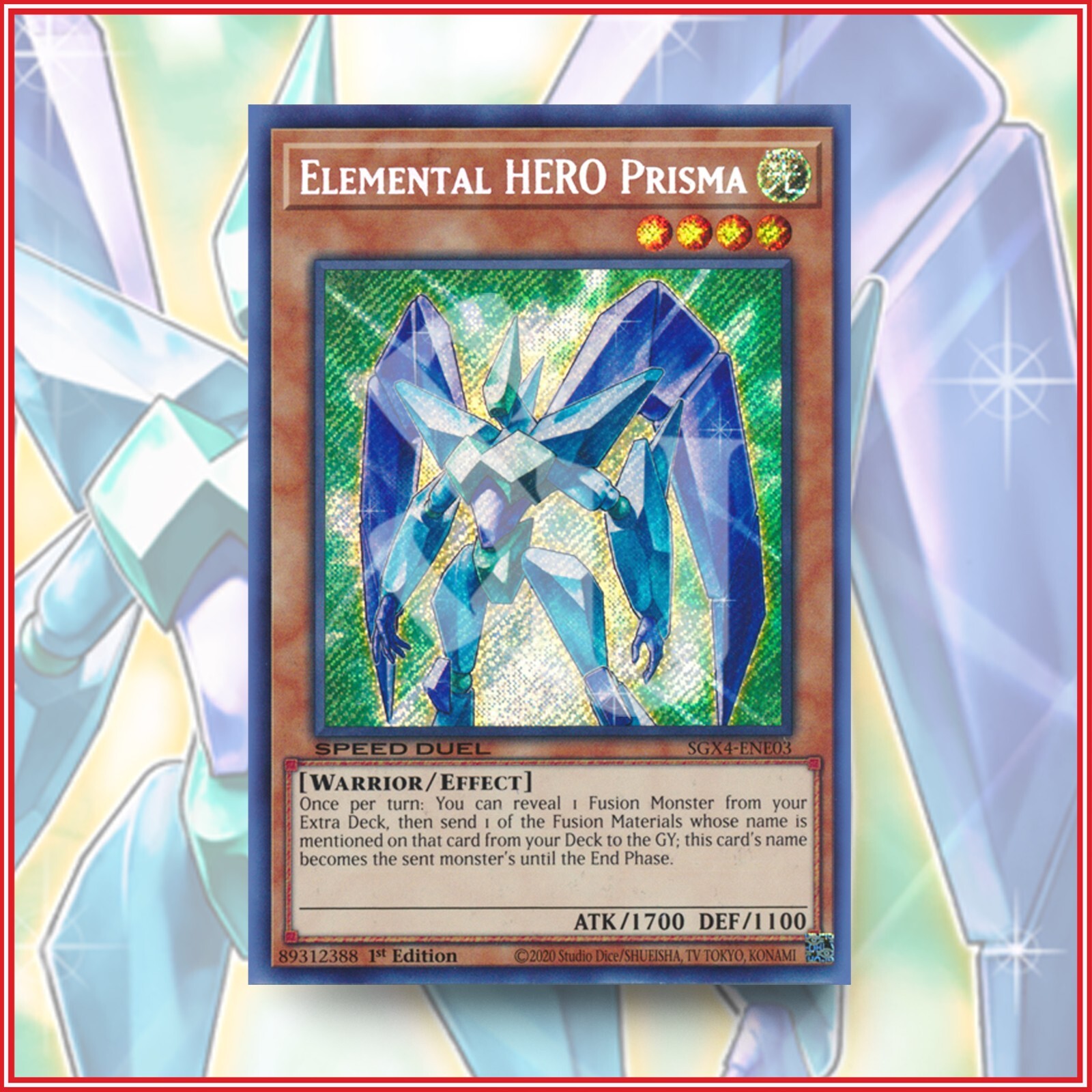 YuGiOh Elemental HERO Prisma SGX4-ENE03 Secret Rare 1st Edition🔥 | eBay