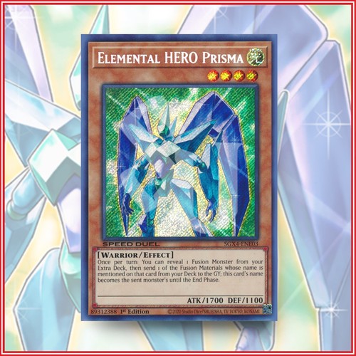 YuGiOh Elemental HERO Prisma SGX4-ENE03 Secret Rare 1st Edition🔥 | eBay