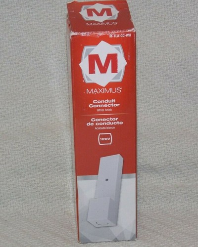 Maximus Linear Conduit Connector Track Light Accessories 120-Volt White ...