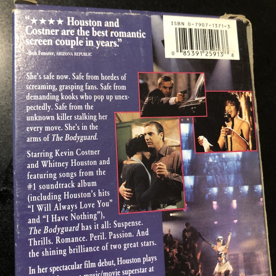 The Bodyguard VHS 1993 Kevin Costner Whitney Houston Featuring The#1 ...