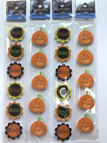 Recollections Halloween Stickers Packages Lot Scrapbook Cards Pumpkins ...