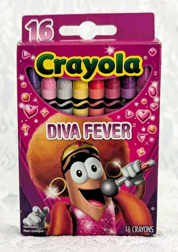 CRAYOLA Crayons DIVA FEVER 16 Pack~Glitter~Jazzberry~Scarlet~Gold~Silver~Brass++ | eBay
