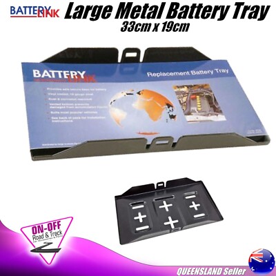 Battery Link BT095 Steel Battery Tray Universal 33cm x 19cm Corrosion ...