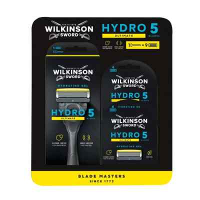 New 2025 Wilkinson Sword Hydro 5 Ultimate Razor Handle + 9 Blades ...