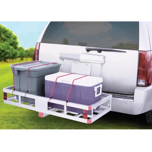 500 Lb Aluminum Hitch Mount Cargo Carrier Hauler Rack Utility Truck ...