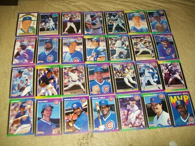 1989 Donruss Baseball Chicago Cubs 28 Card Team Set | eBay