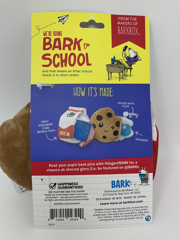 Bark To School After School Snack Pack Squeaky Dog Toy - Makers Of Bark ...