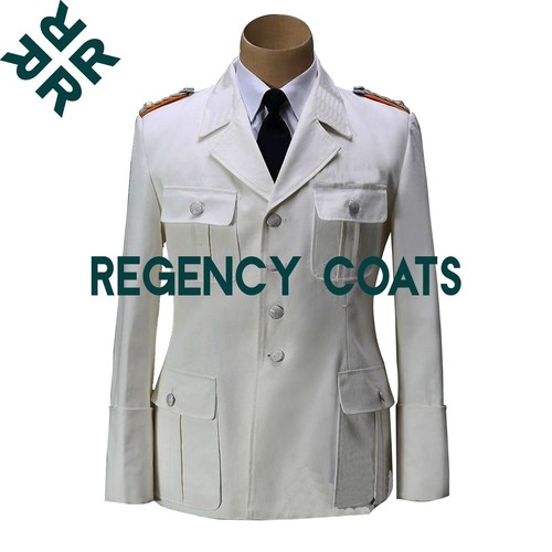 New Men's White Wool General Officer jacket, WW2 Military reproduction ...